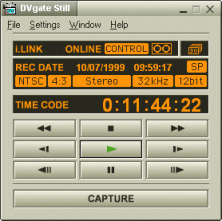 Sony DVgate Manual - Main Window
